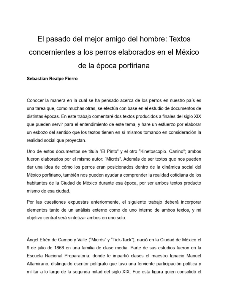 Trabajo Final - Sebastian Realpe | PDF | México | Perros