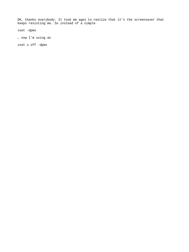 Screen Blanking | PDF