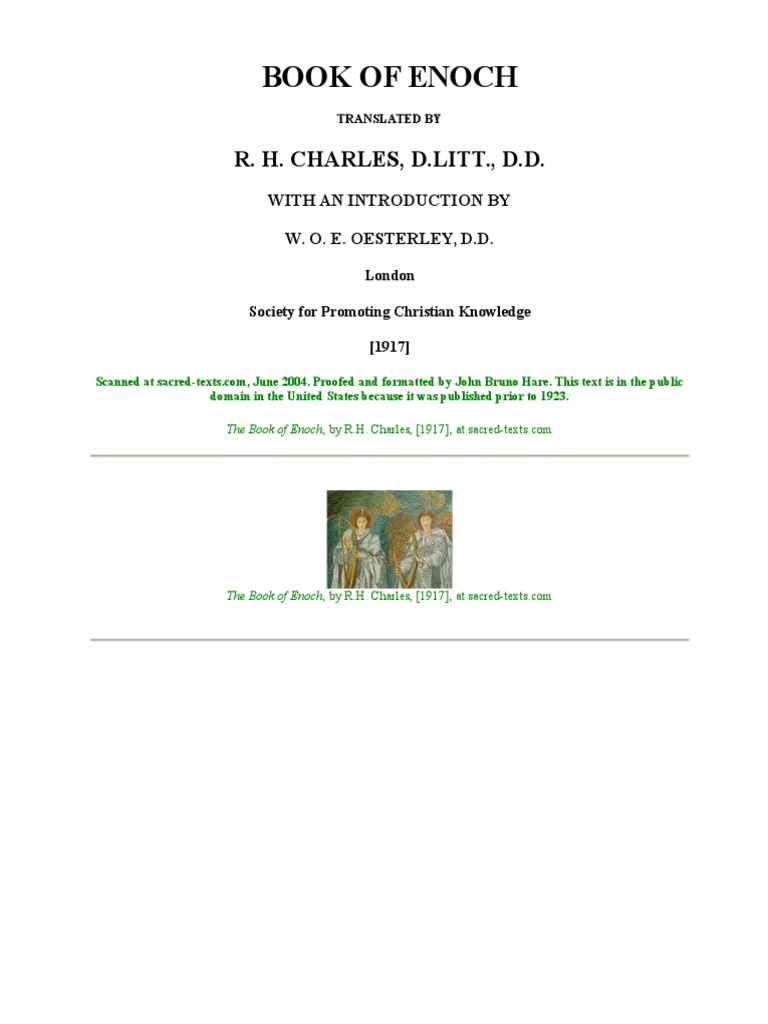 Book of Enoch: R.H. Charles Translation | PDF | Book Of Enoch ...