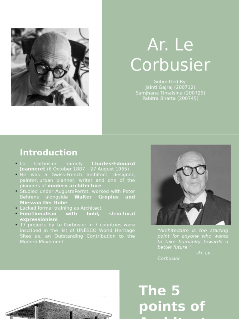 Ar. Le Corbusier | PDF