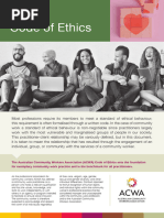 ACWA Code of Ethics Jan 2017 | PDF | Community | Social Exclusion