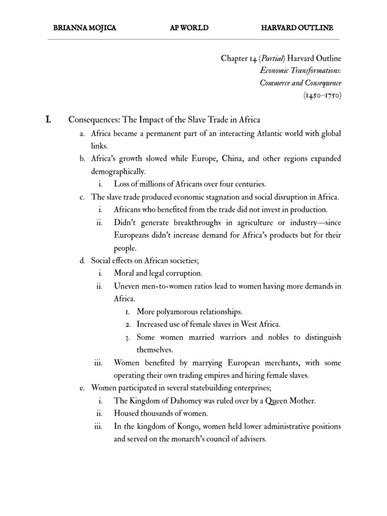 Briannna Mojica's Chapter 14 (Partial) Harvard Outline | PDF | Atlantic ...