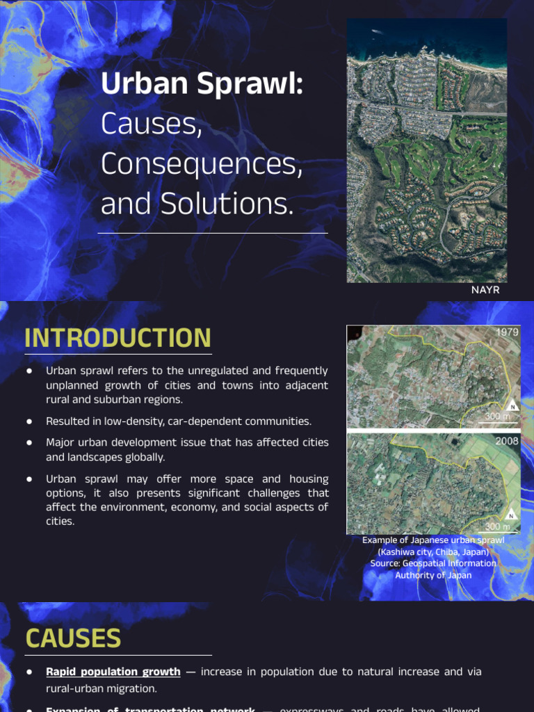 Urban Sprawl: Causes Consequences & Solutions | PDF | Urban Sprawl ...