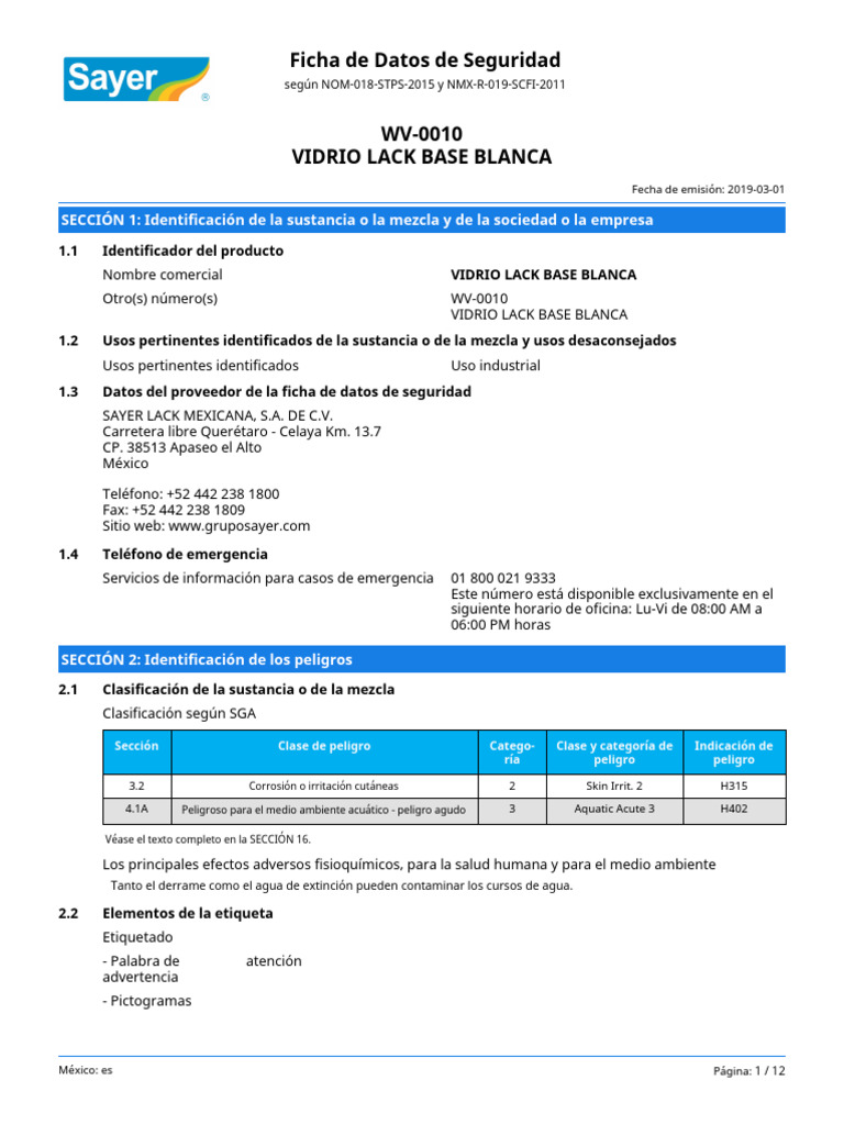 11. vidrio lack kit | PDF | Agua | Residuos