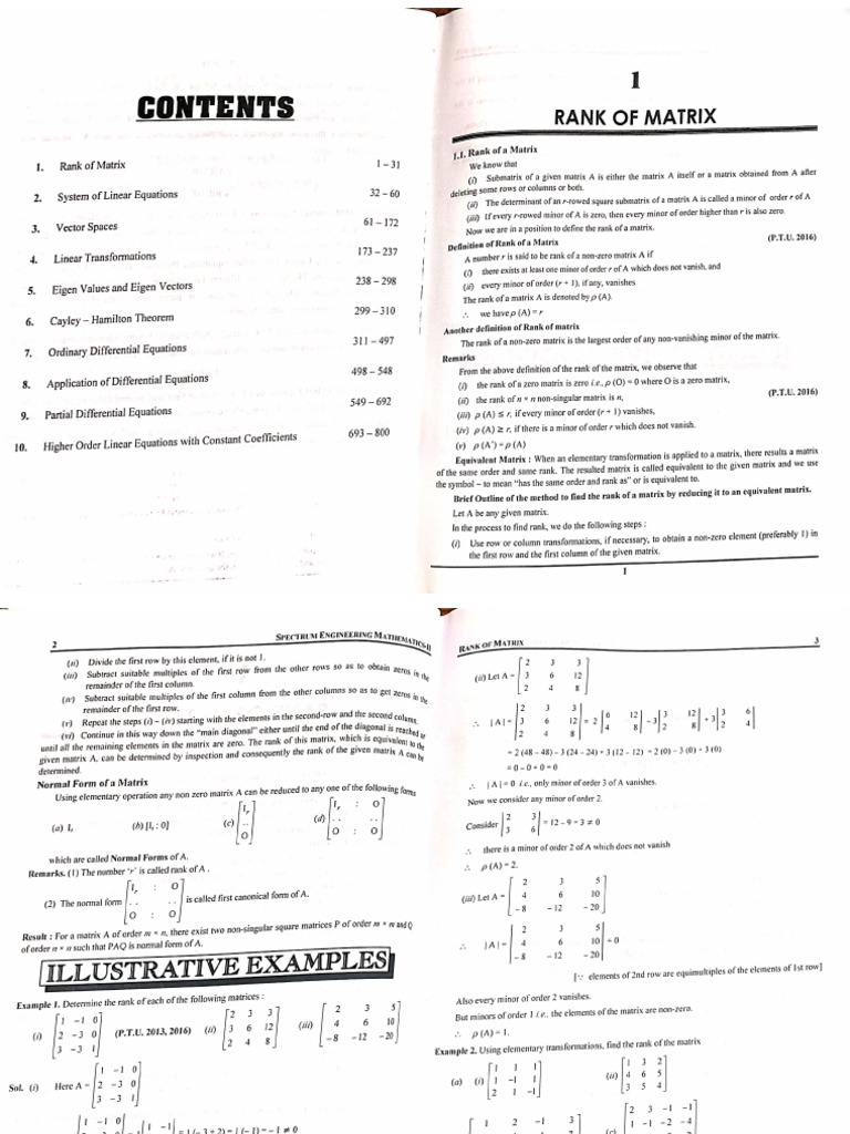Maths 2nd SEM Spectrum Book | PDF