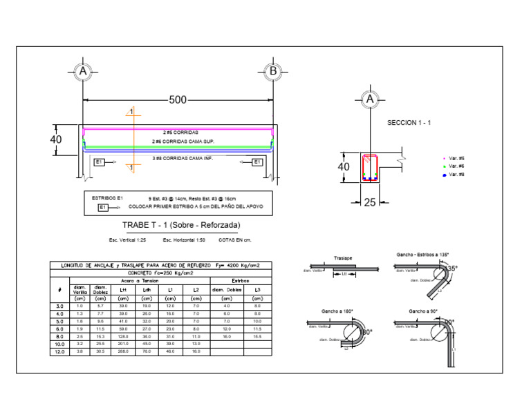 Trabe 5m SUB y SOBRE REFORZADA-Layout1 | PDF