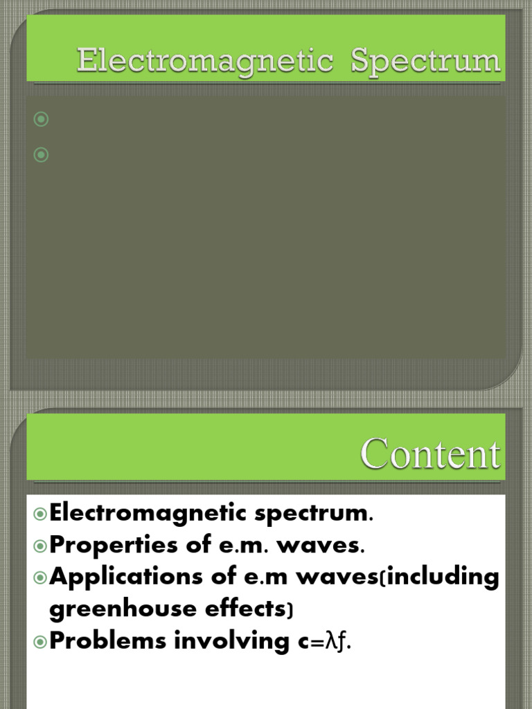 Topic 34 Electromagnetic spectrum | PDF | Electromagnetic Radiation ...