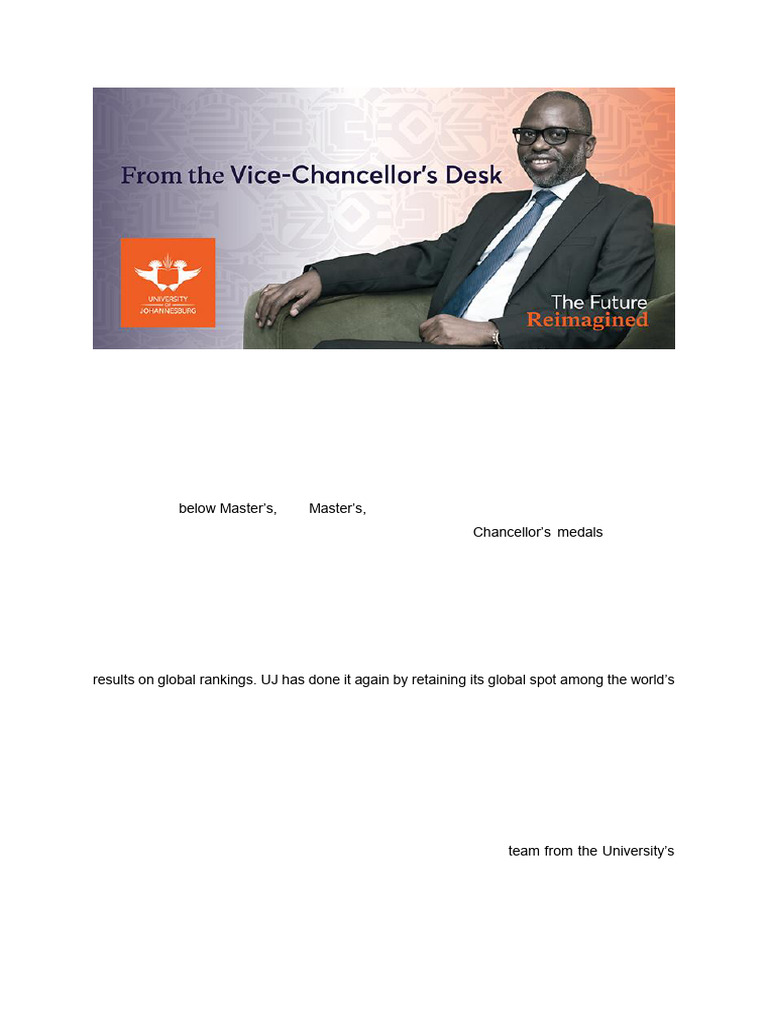Vice-Chancellor Message - 01 June 2018 | PDF