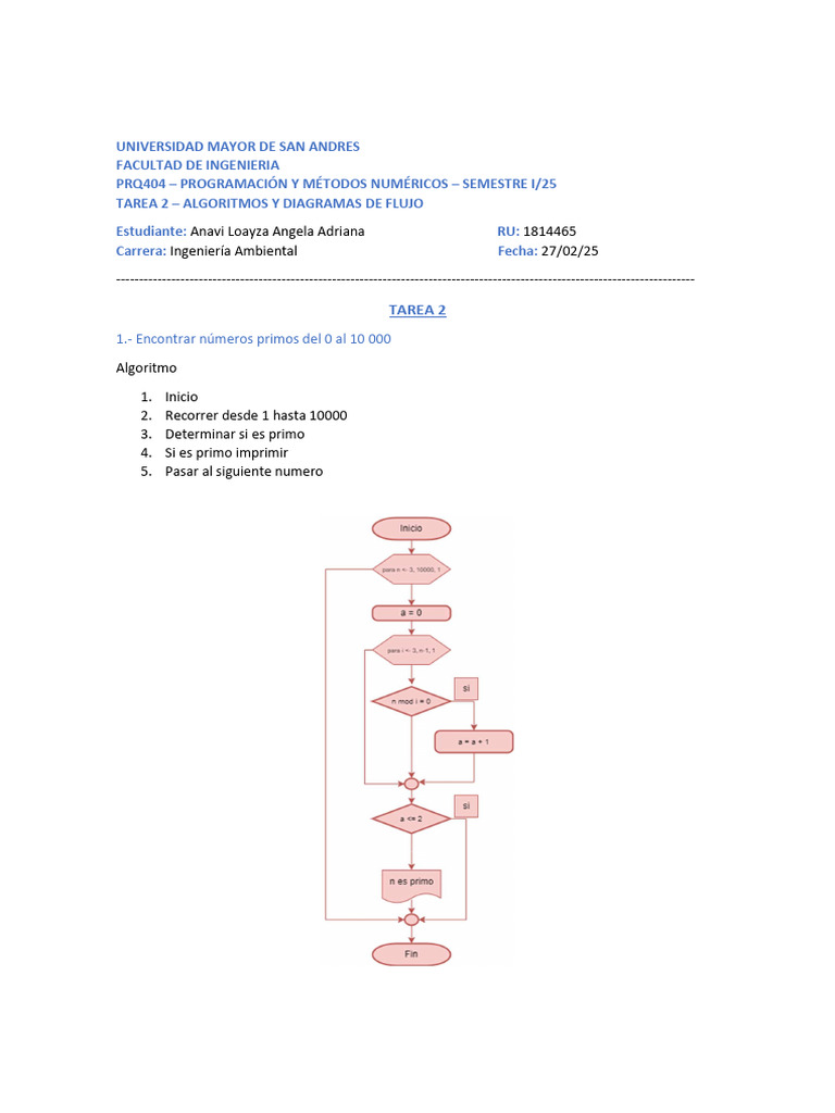 Tarea 2 | PDF | División (Matemáticas) | Algoritmos