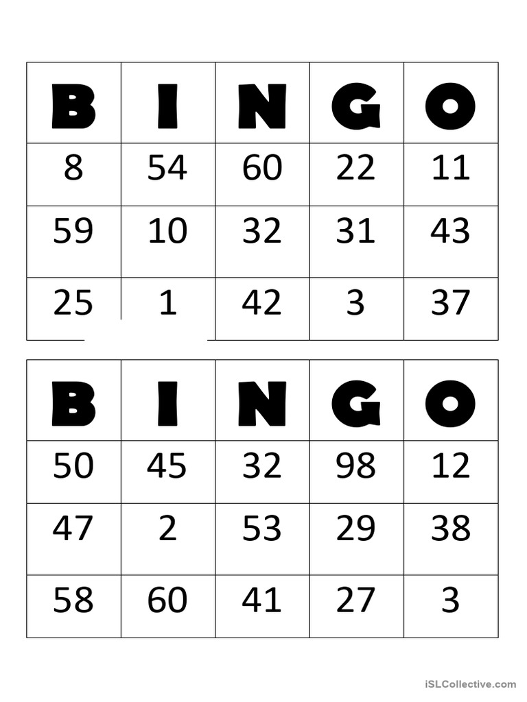 Bingo Number Listings and Patterns | PDF