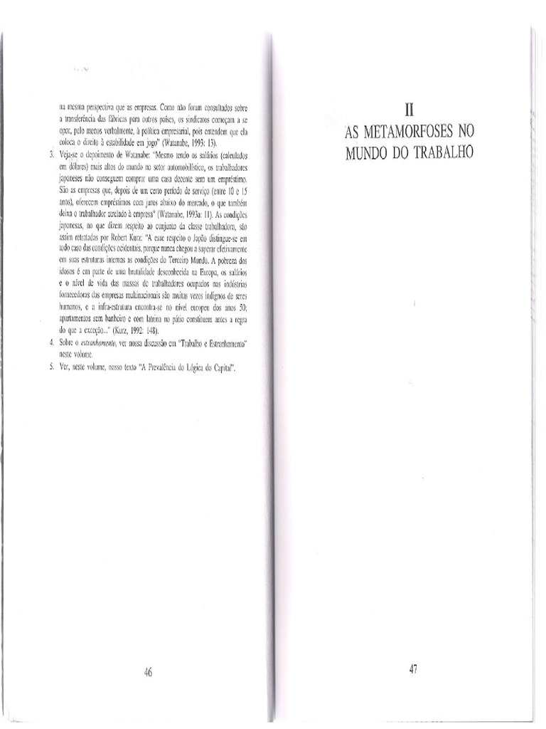 ANTUNES - Ricardo. Adeus Ao Trabalho - Ensaio Sobre As Metamorfoses e A Centralidade Do Mundo Do ...