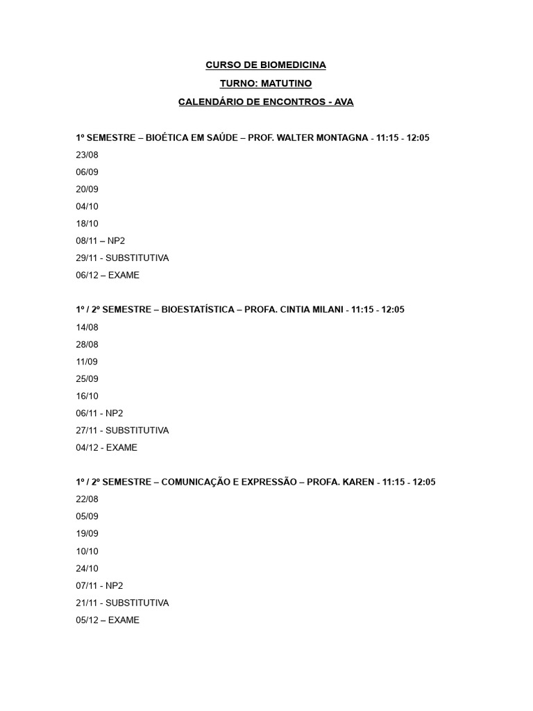Biomedicina Ava 2023-2 | PDF