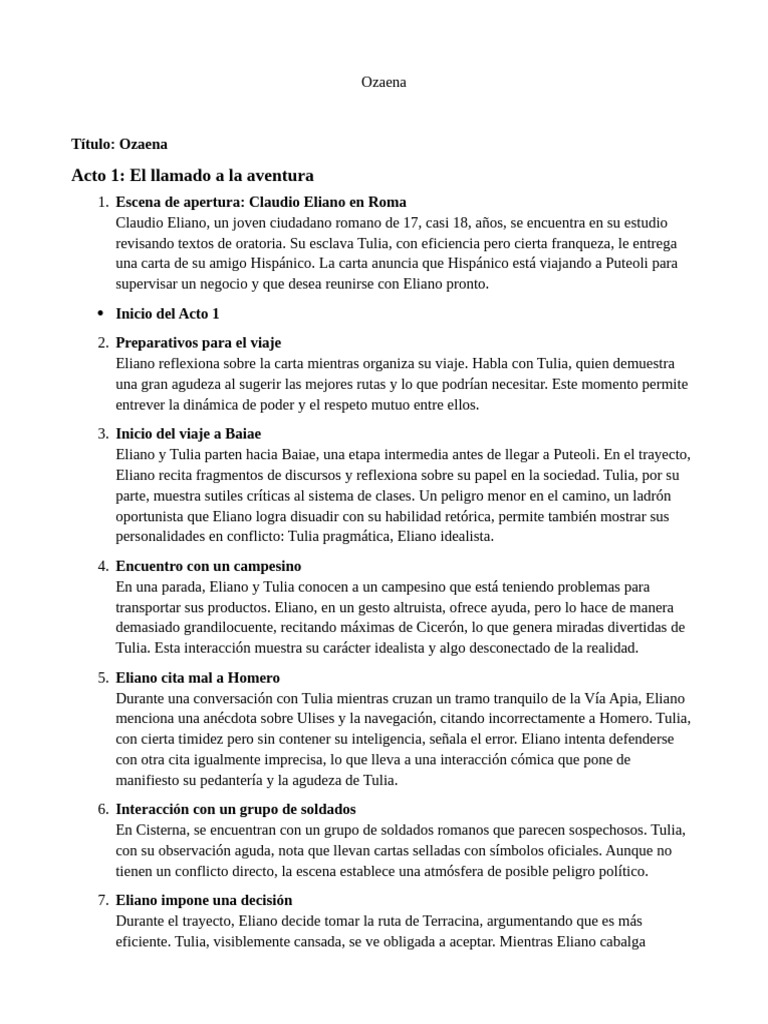 Acto 1 - Ozena | PDF