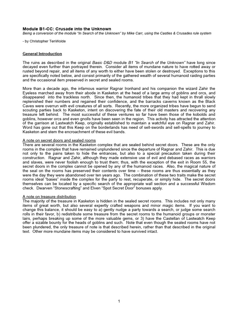 B1 In Search of the Unknown Conversion (C&C) | PDF