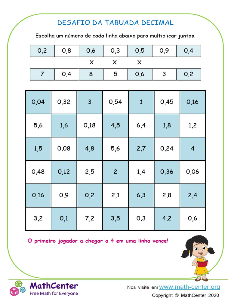 Decimal Tables Challenge | PDF