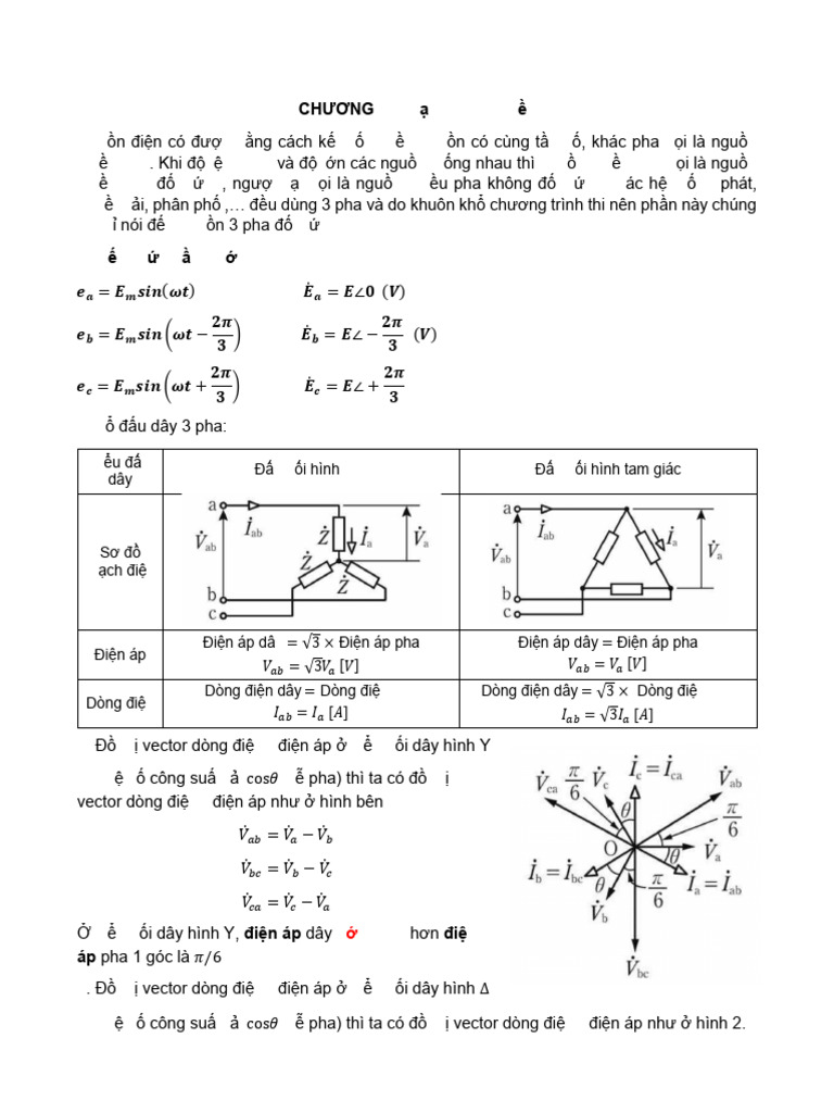 B5 - SV - Riron - Ch2 - 3 - Mạch xoay chiều 3 pha | PDF