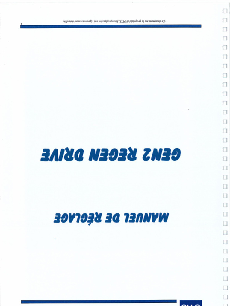 GEN 2 REGEN DRIVE (Manuel de Reglage) | PDF