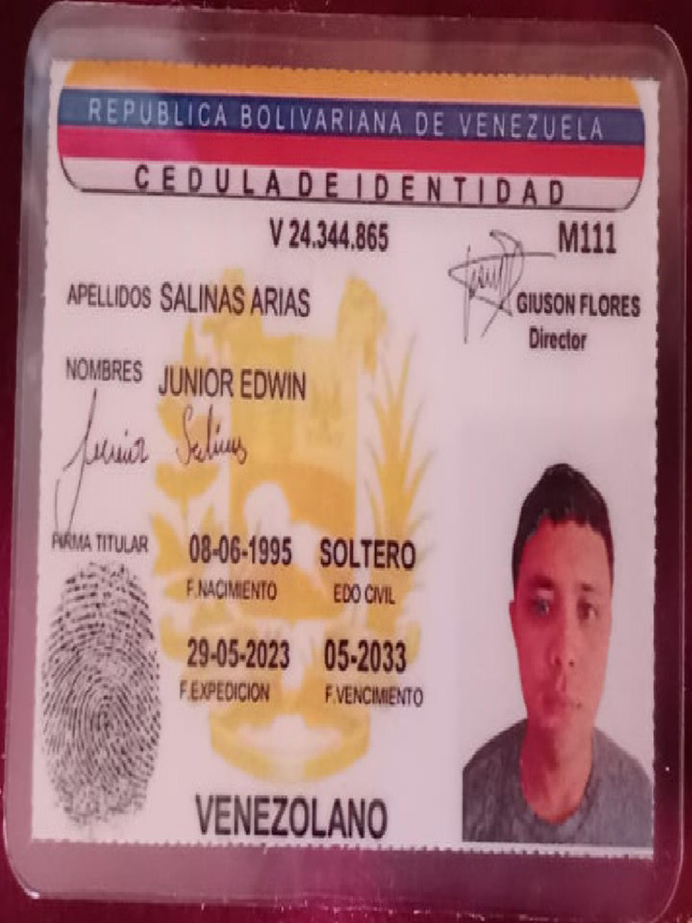 Cedula Venezuela Original | PDF