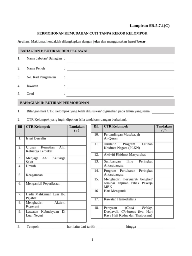 Borang_CTR_Kelompok_SR.5.7.1(C) | PDF