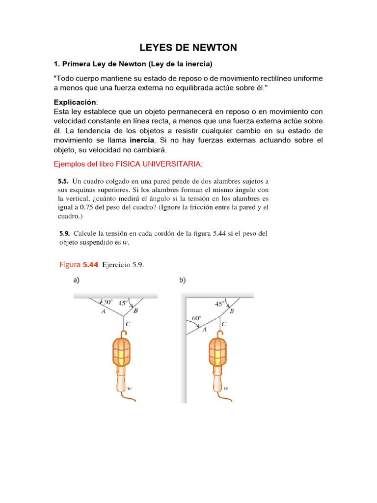 Leyes de Newton y su Aplicación | PDF