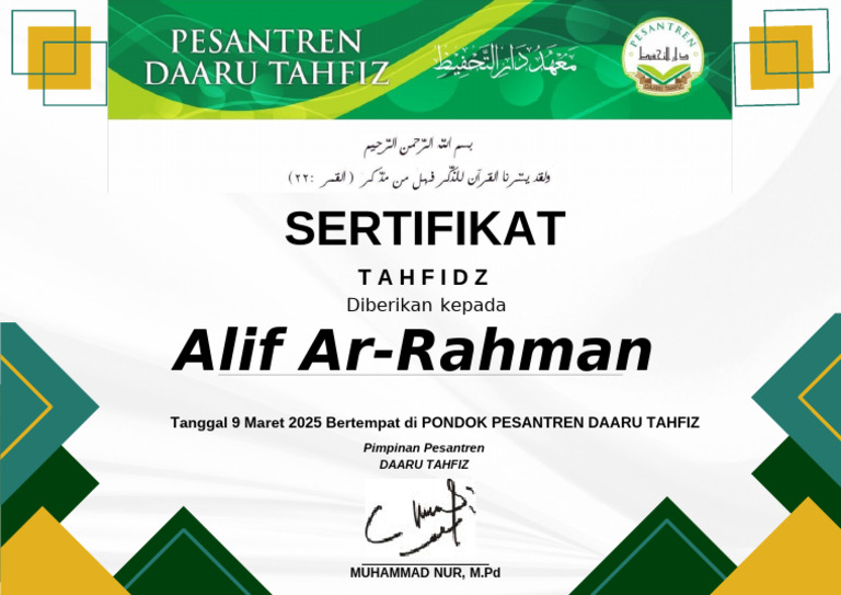 Sertifikat Fahri | PDF