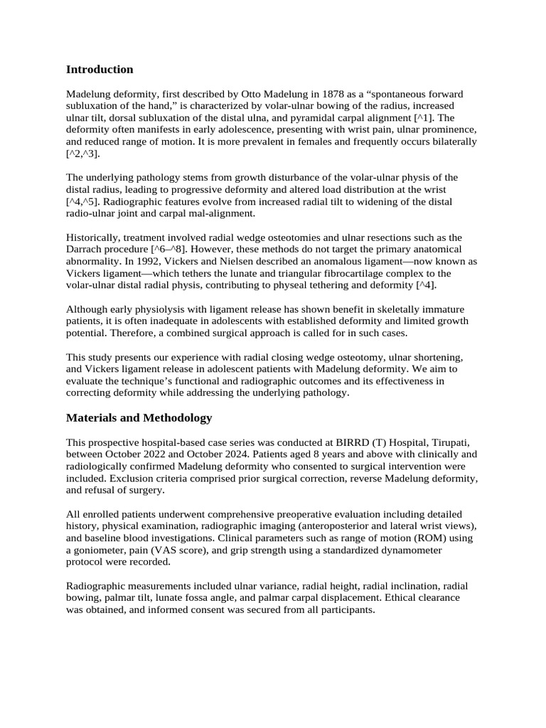 Madelung Complete With References | PDF | Musculoskeletal System ...