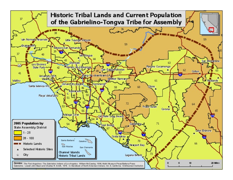 Tongva Tribe Historic Land Map | PDF