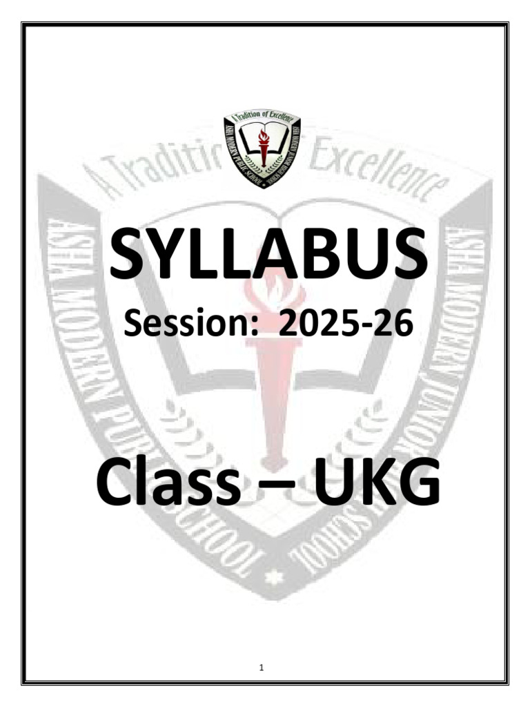 Class-UKG Work Sheet | PDF