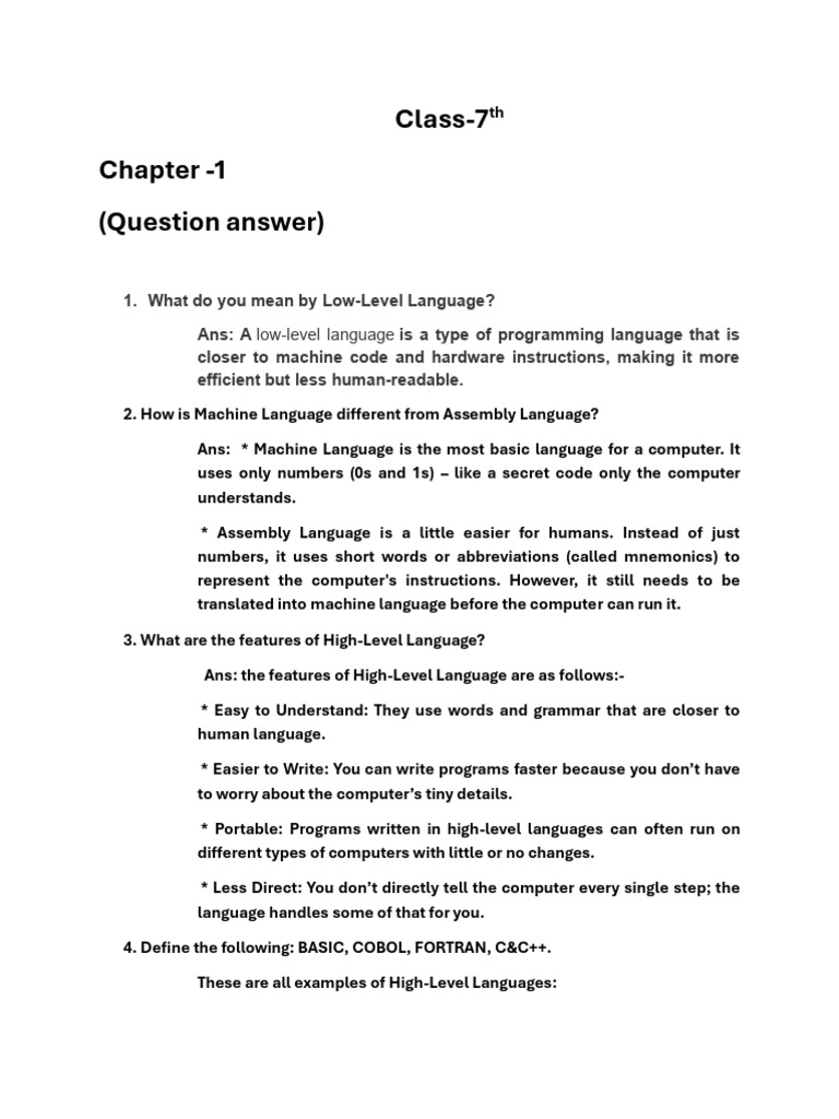 Class-7th (Chapter 1) | PDF