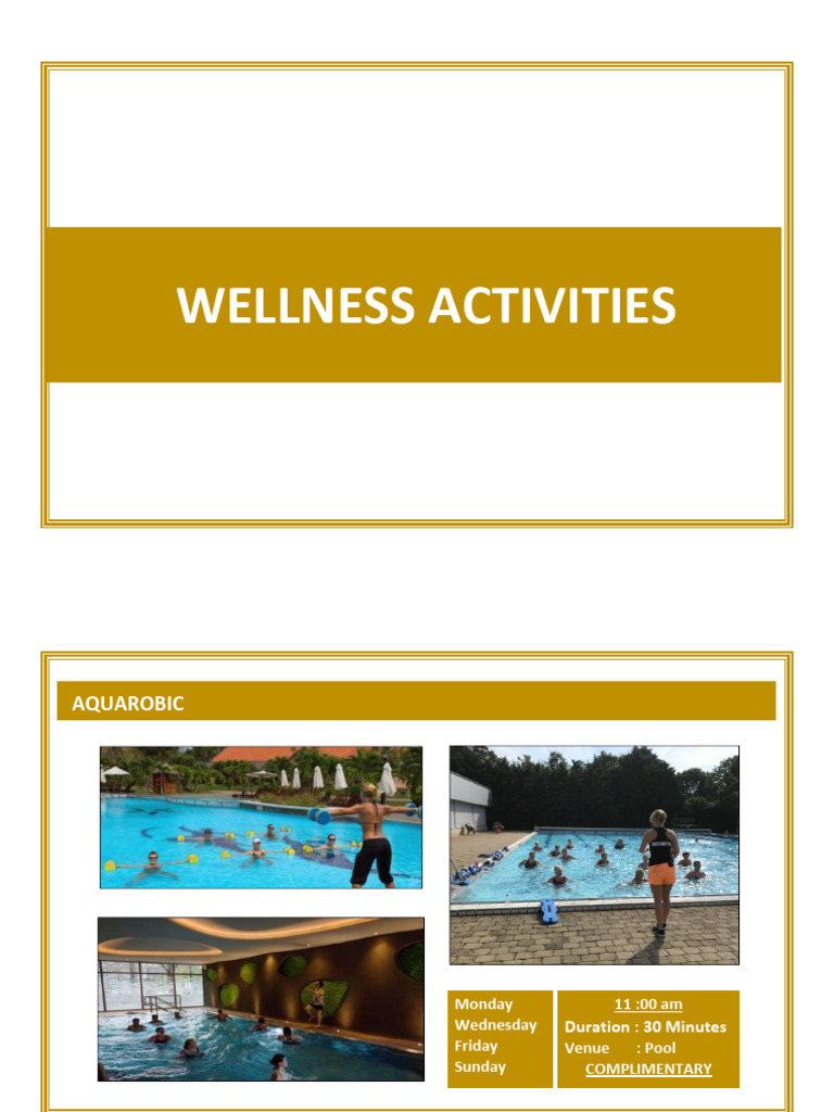 Weekly Wellness Activities Schedule | PDF