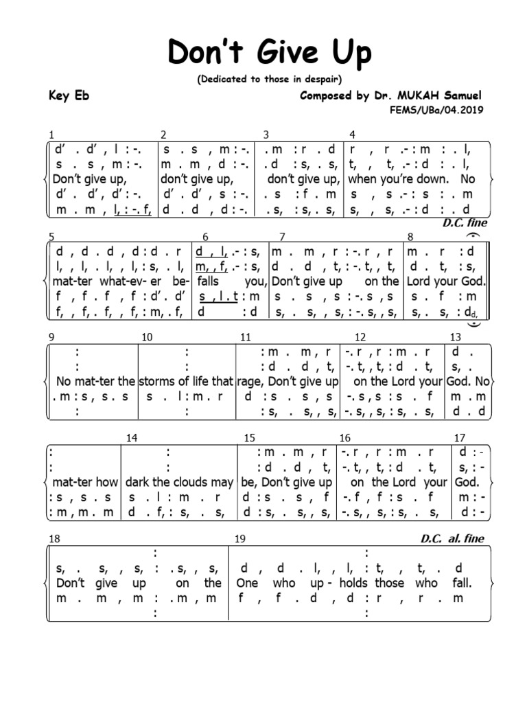 Don't Give Up! | PDF