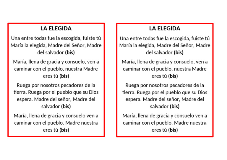 Canto A María-La Elegida | PDF