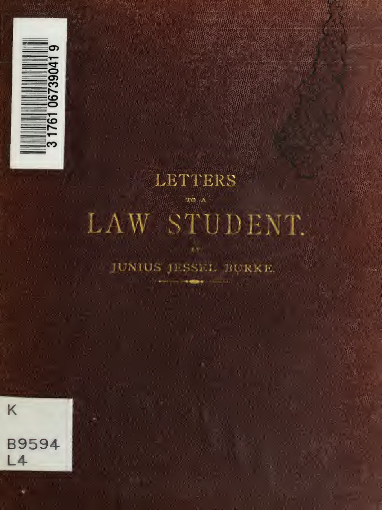 Letters to a Law Student Guide | PDF | Lawyer | Equity (Law)