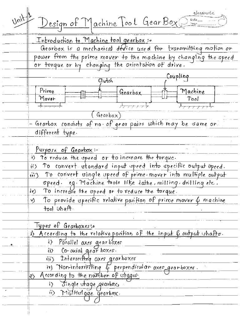 009 Unit-V Design of Machine Tool Gear Box - Compressed | PDF