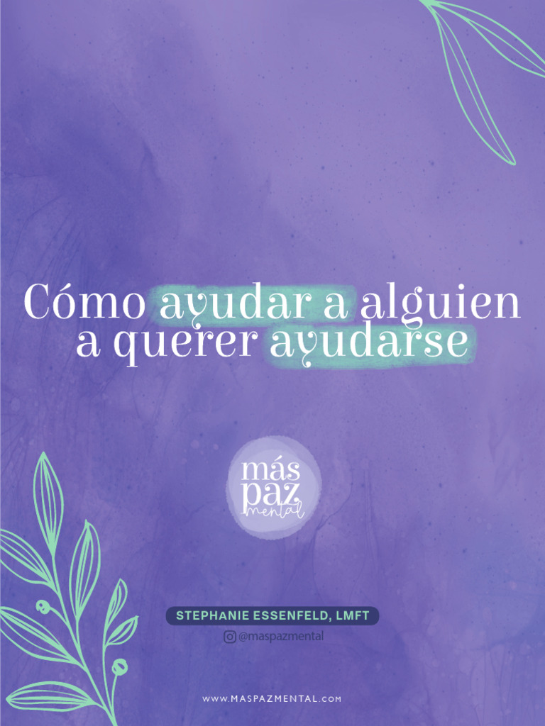 Cómo Motivar a Buscar Ayuda Profesional | PDF | Sufrimiento | Las emociones
