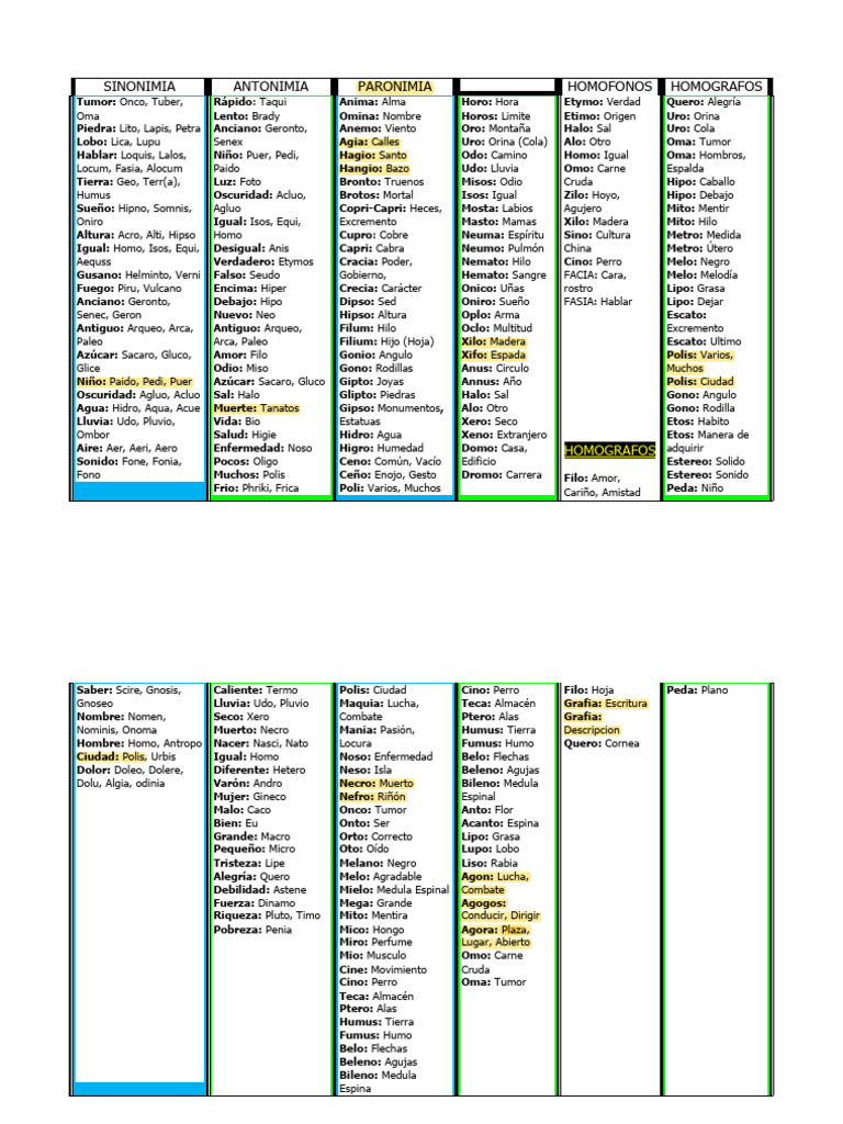 Apoyo Etimologia - Miss Danitza | PDF