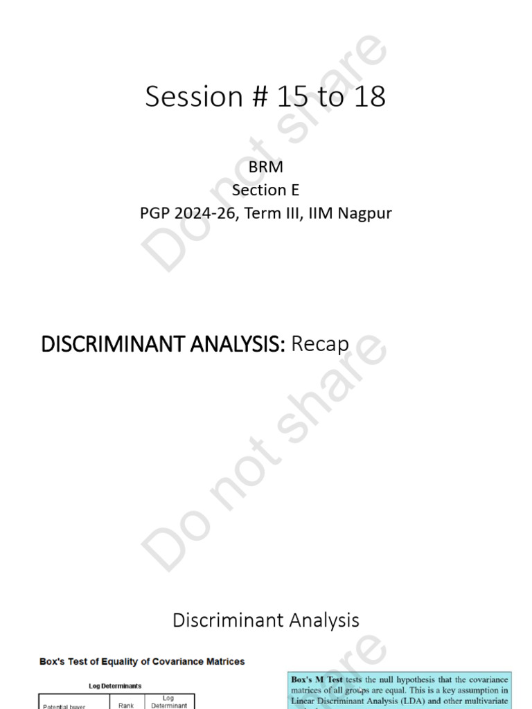 Slide Share Session 15 To 18 BRM | PDF | Factor Analysis | Variance
