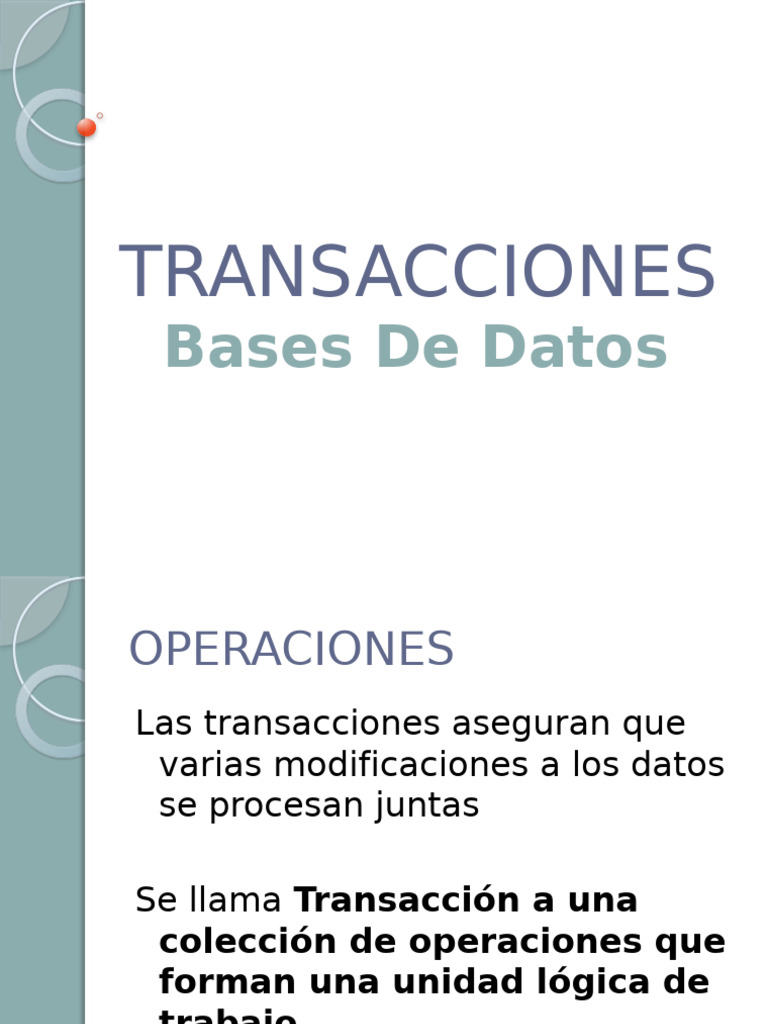 Clases y Propiedades de Transacciones SQL | PDF | Bases de datos ...