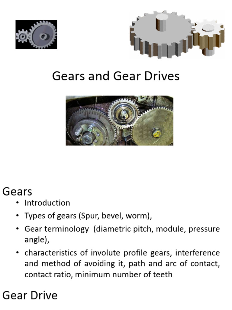 Gears and Gear Drives | PDF | Gear | Mechanics