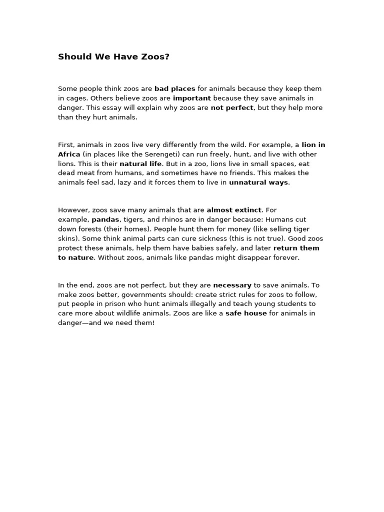 The Role of Zoos in Animal Conservation | PDF | Zoo | Lion