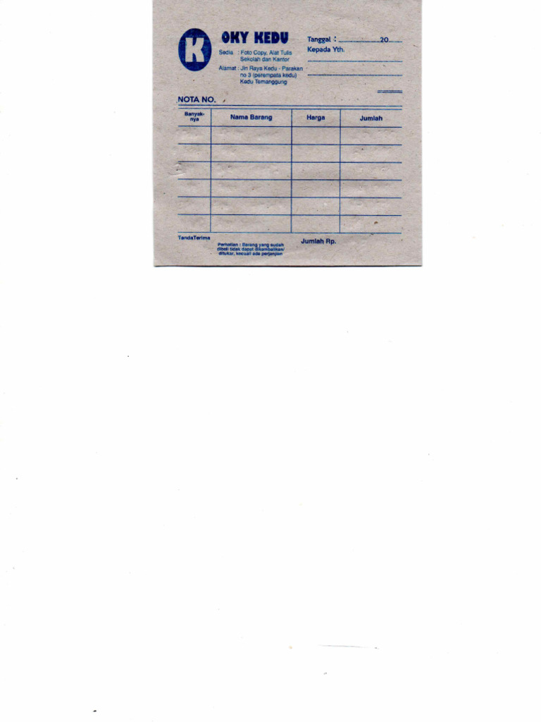 Nota Atk Nurul Huda | PDF