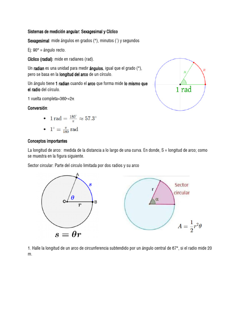 Sector Circular | PDF | Curva | Trigonometría