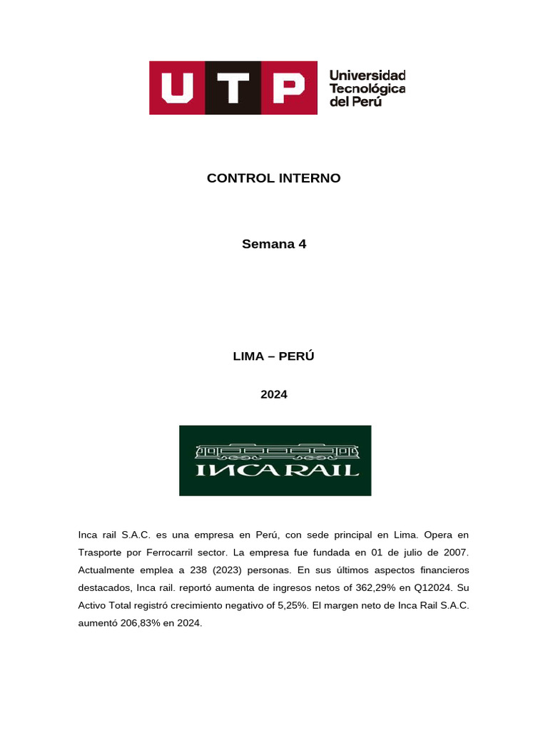 Semana 4 - Ta1 | PDF | Análisis FODA | Business