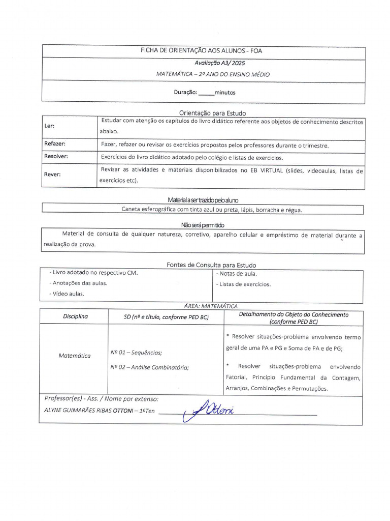 Foa A3 Mat 2ano | PDF