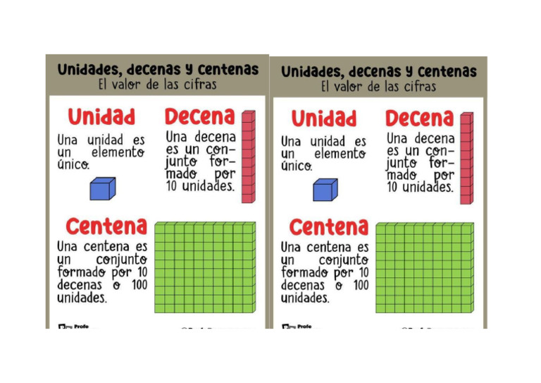 Unidad Decena y Centena | PDF