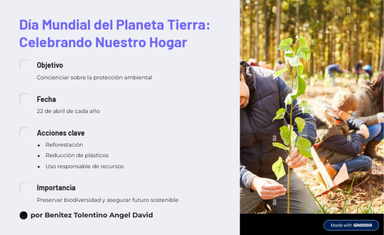 Dia Mundial Del Planeta Tierra Celebrando Nuestro Hogar | PDF