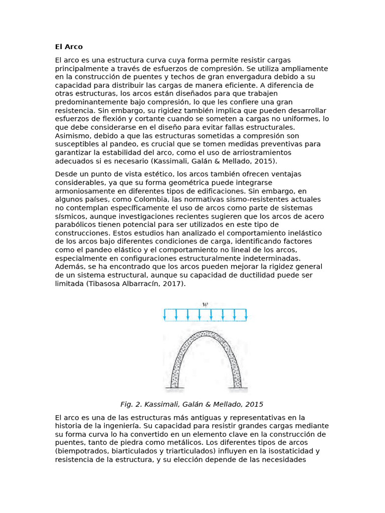 Partes y conceptos del arco estructural | PDF | Puente | Rigidez
