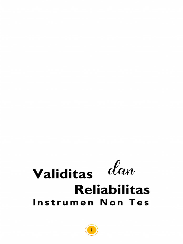 Validitas Dan Reliabilitas Instrumen Non Tes | PDF