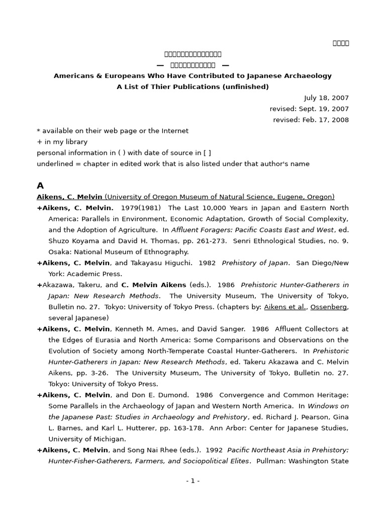 TKK Bibliog | PDF | East Asia | Archaeology