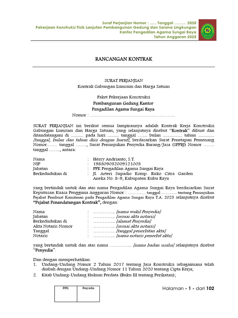 04 +Rancangan+Kontrak | PDF